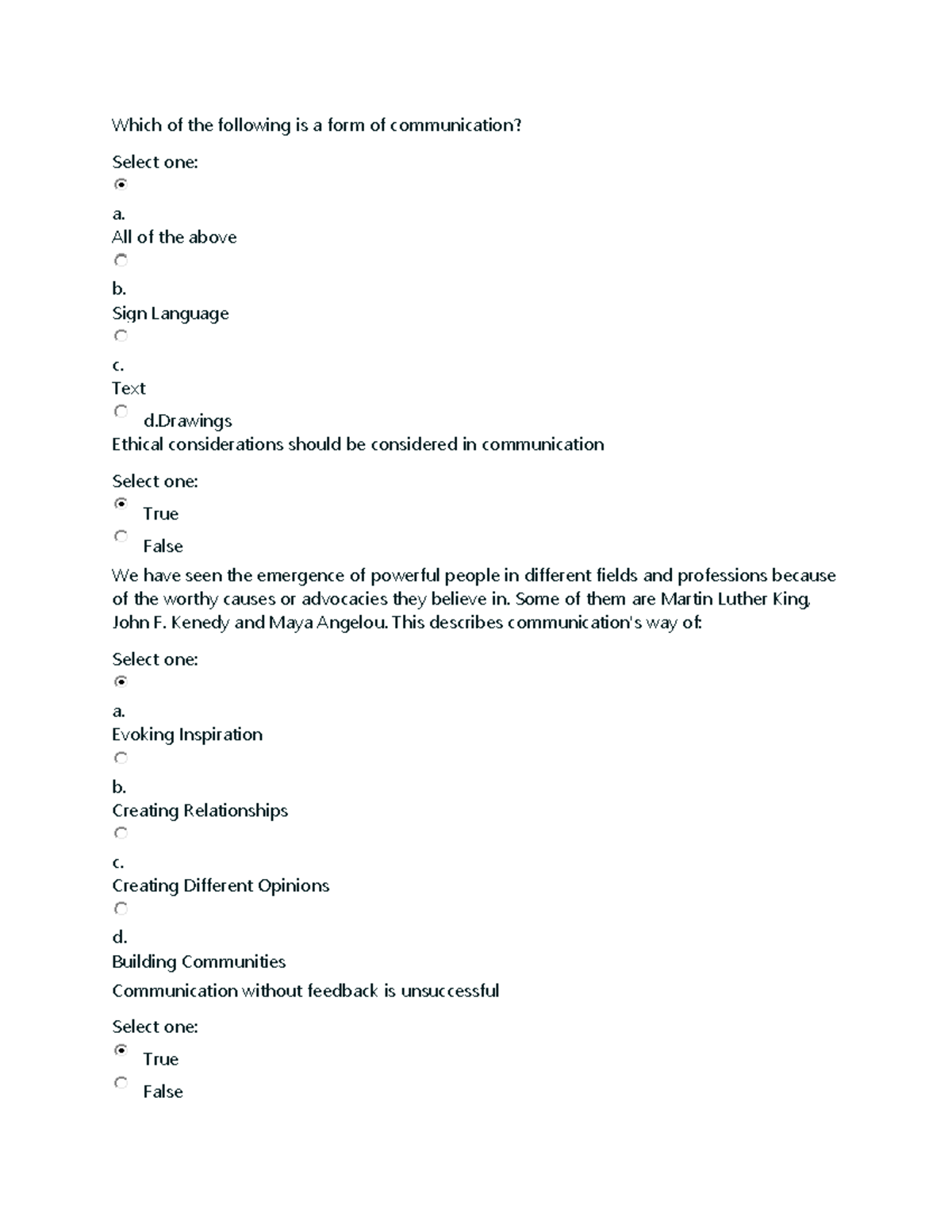 Which of the following is a form of communication - All of the above b ...