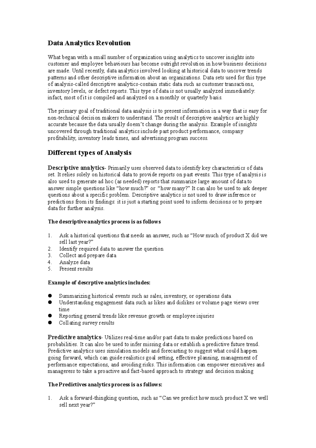 Data Analytics Esssential - Data Analytics Revolution What began with a ...