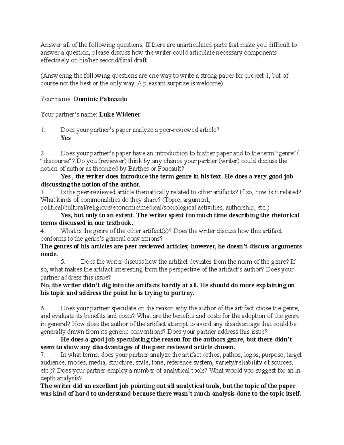 Peer review enc2135 - help - Answer all of the following questions. If ...