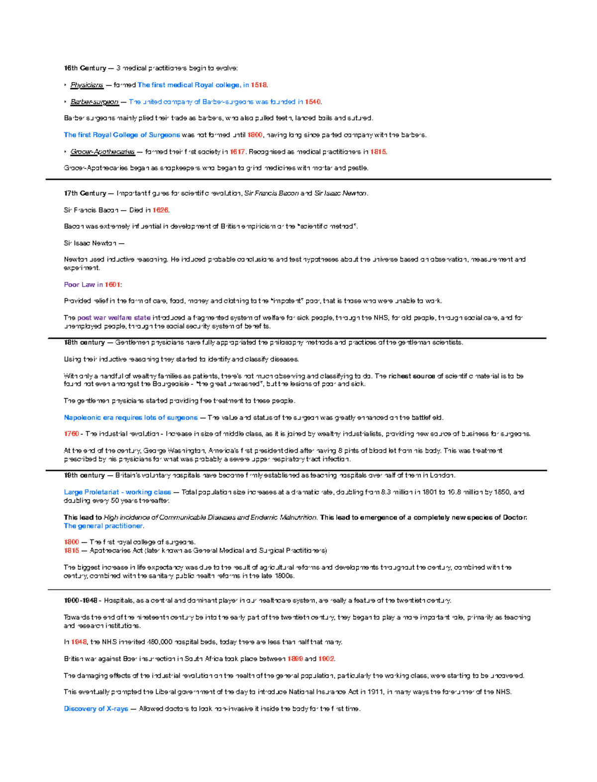 The evolution of healthcare in UK - 16th Century — 3 medical ...