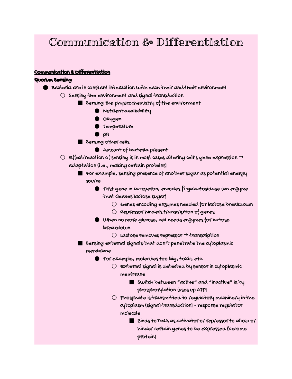 Communication Differentiation - Communication & Differentiation ...