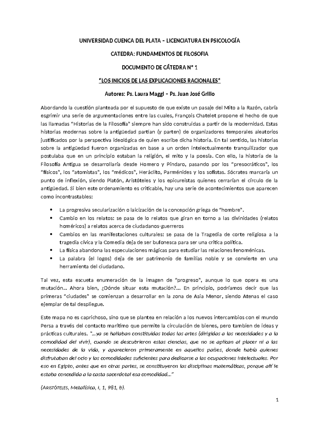 Ficha del mito a la razon - UNIVERSIDAD CUENCA DEL PLATA – LICENCIATURA ...