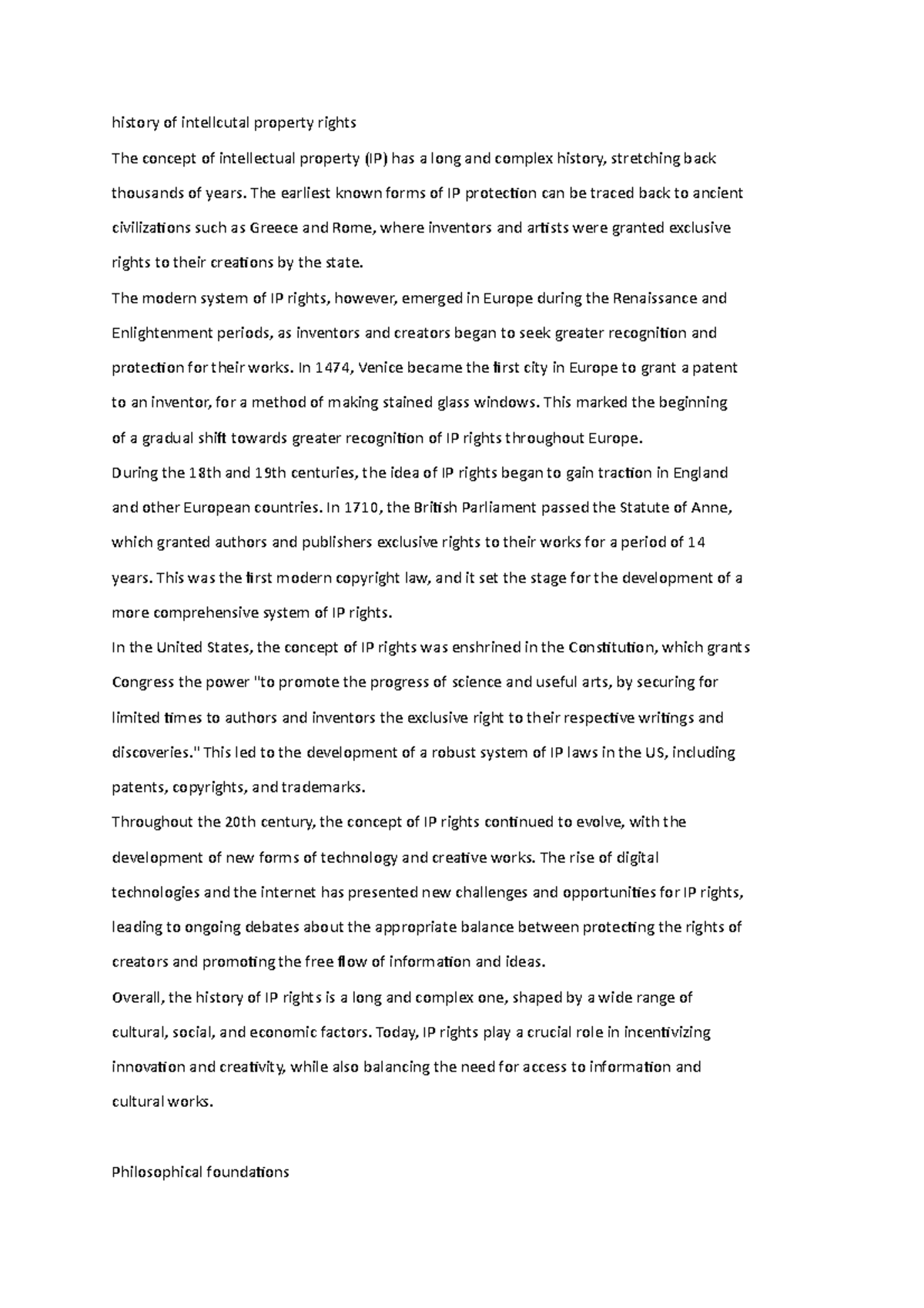 History of intellcutal property rights - The earliest known forms of IP ...