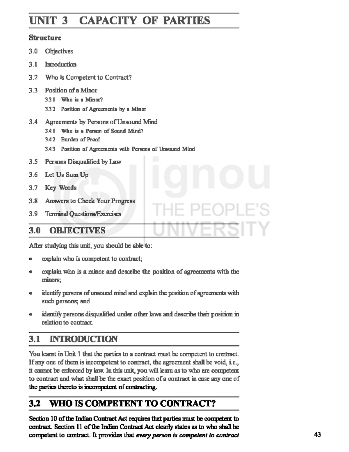 Unit-3 Capacity of Parties - business law - Studocu