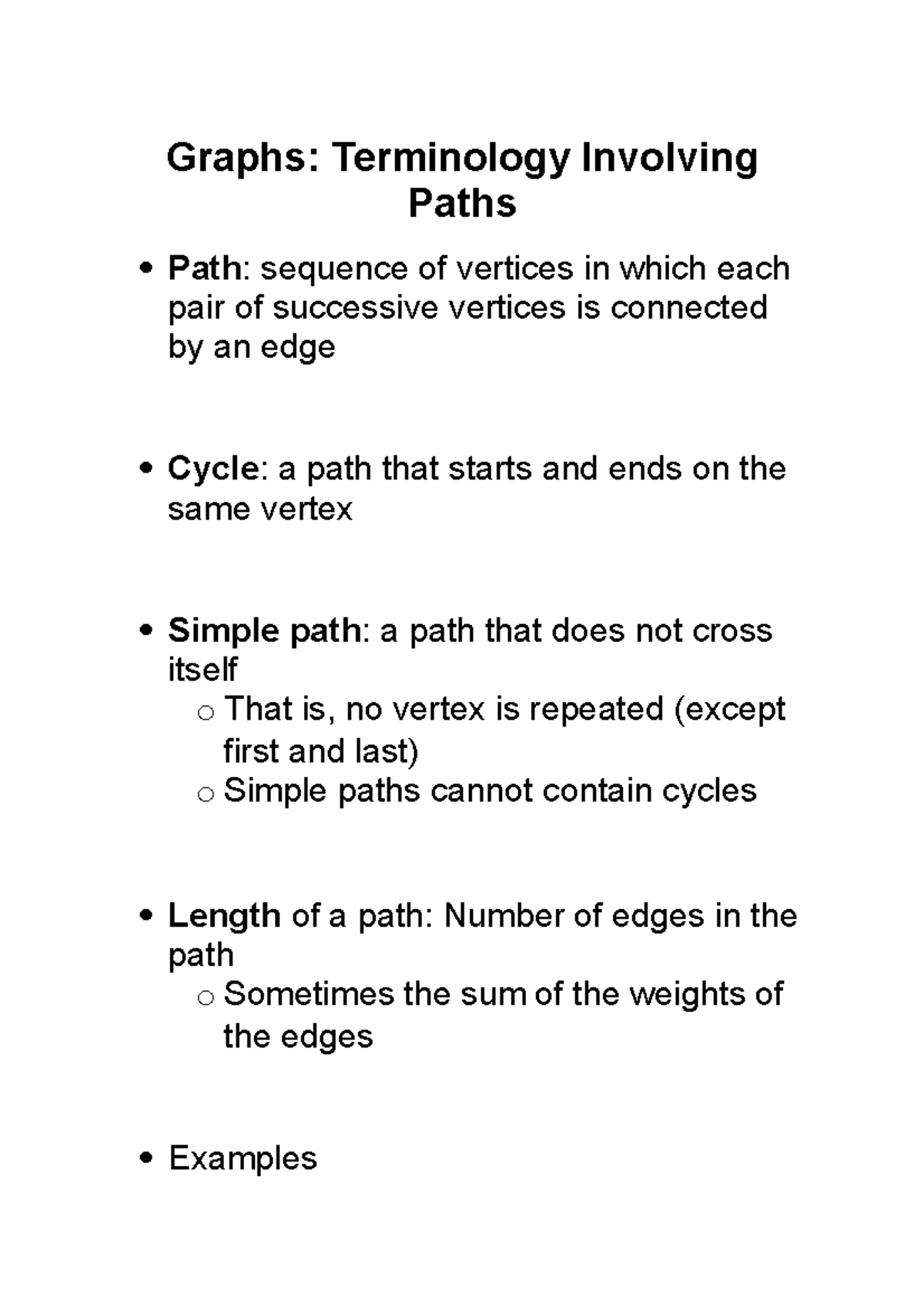 Graphs Terminology - Studocu