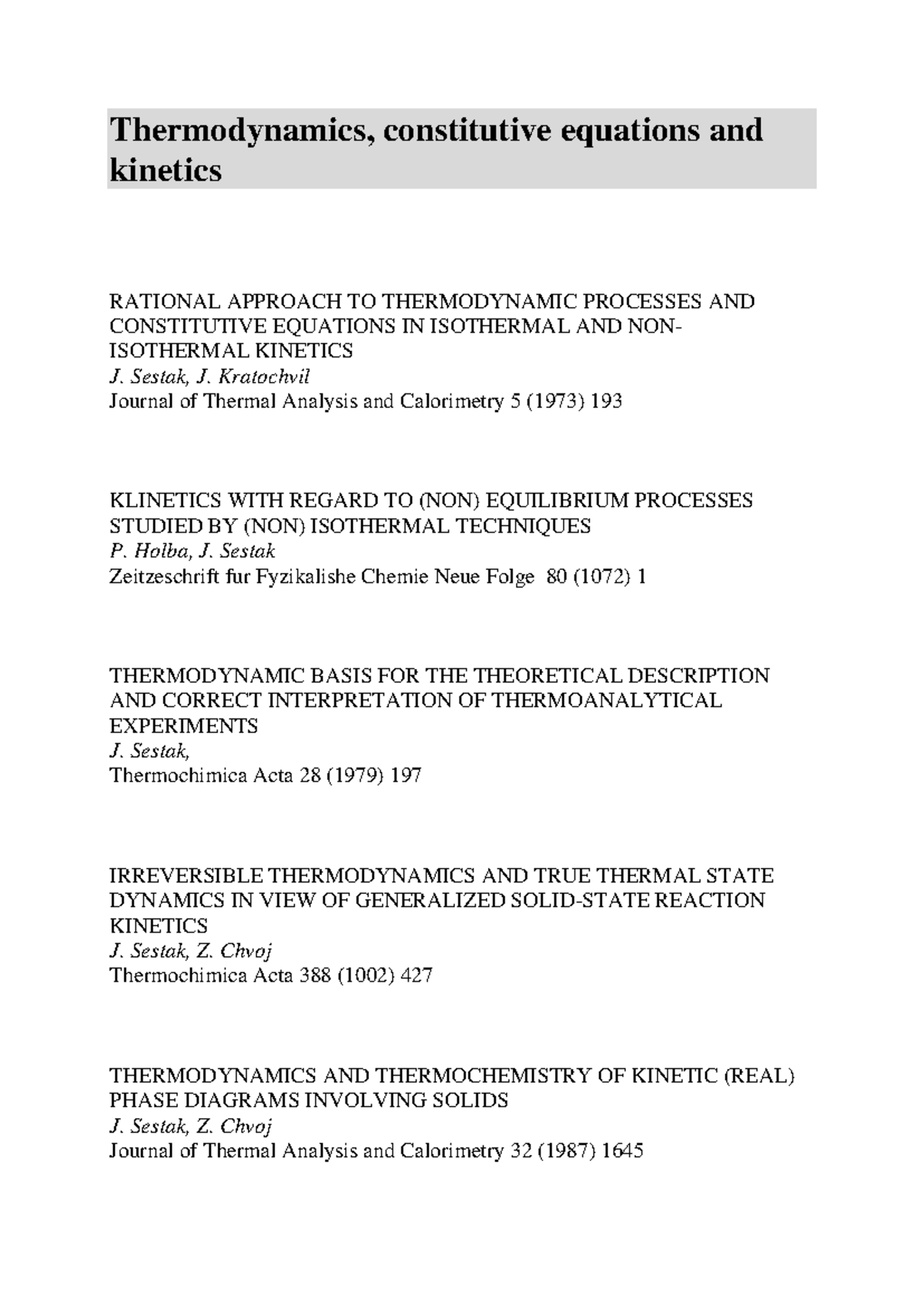 Thermodyn-kinetics - Thermodynamics, constitutive equations and ...
