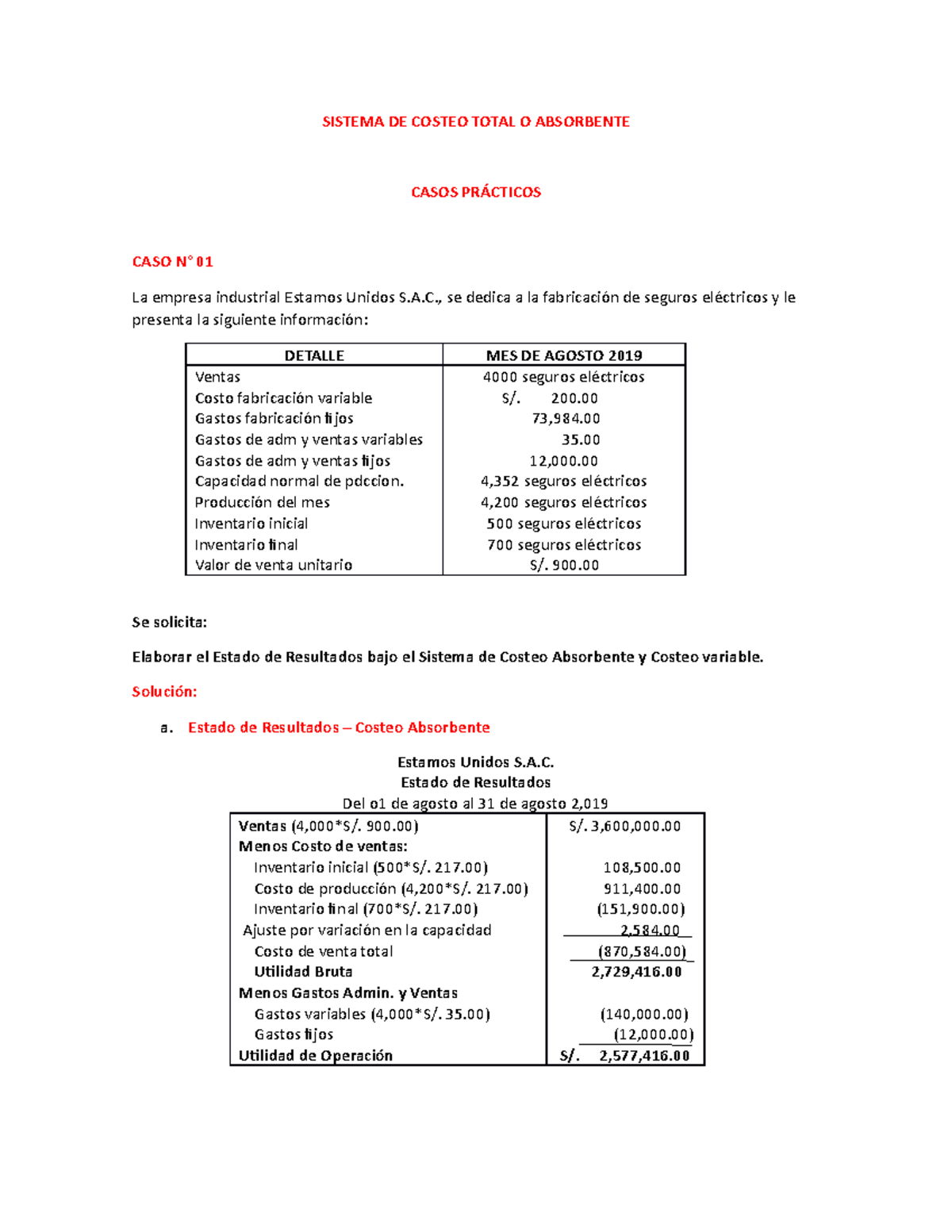 476758693 Caso practico costeo directo y absorbente 1 docx - SISTEMA DE ...