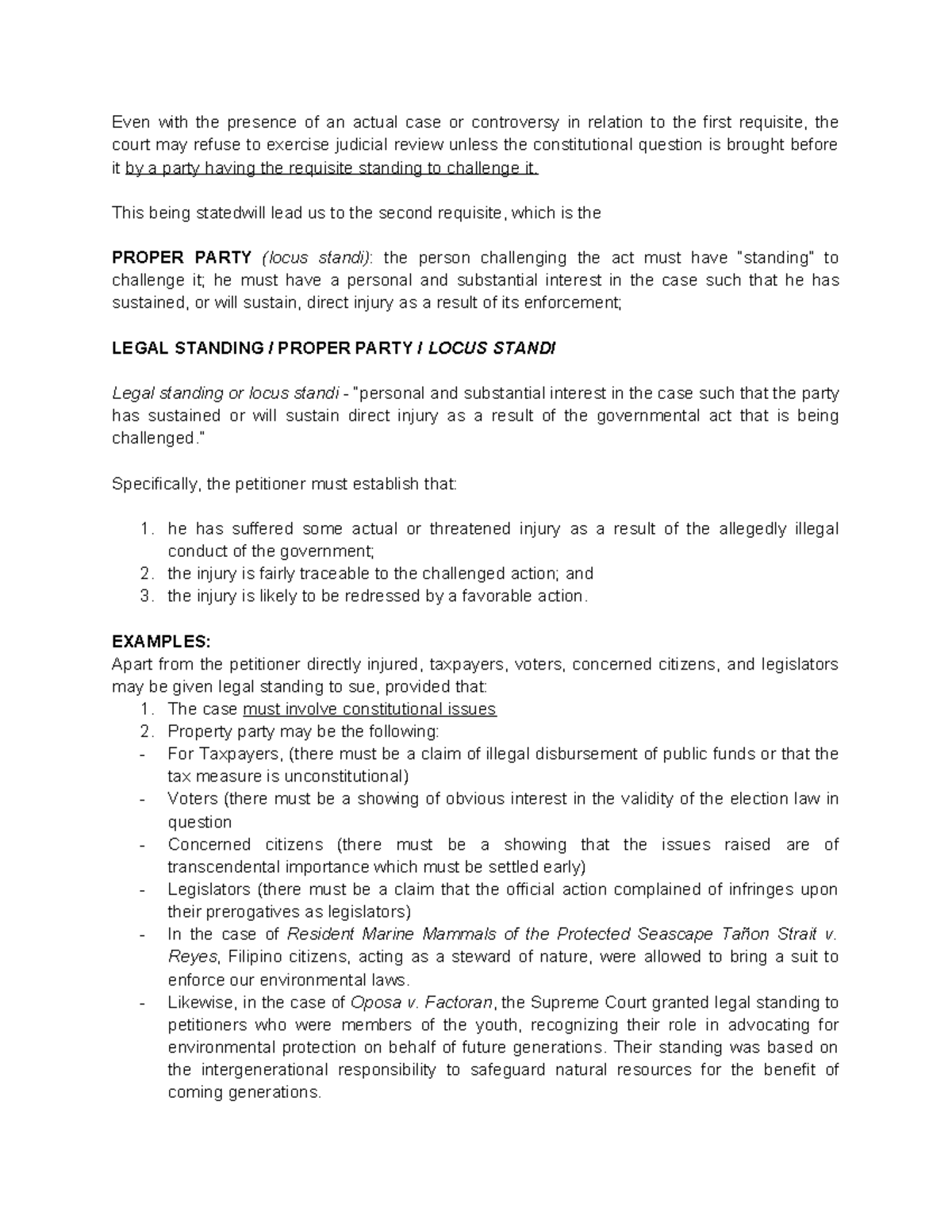Group 2 - Notes - Even with the presence of an actual case or ...