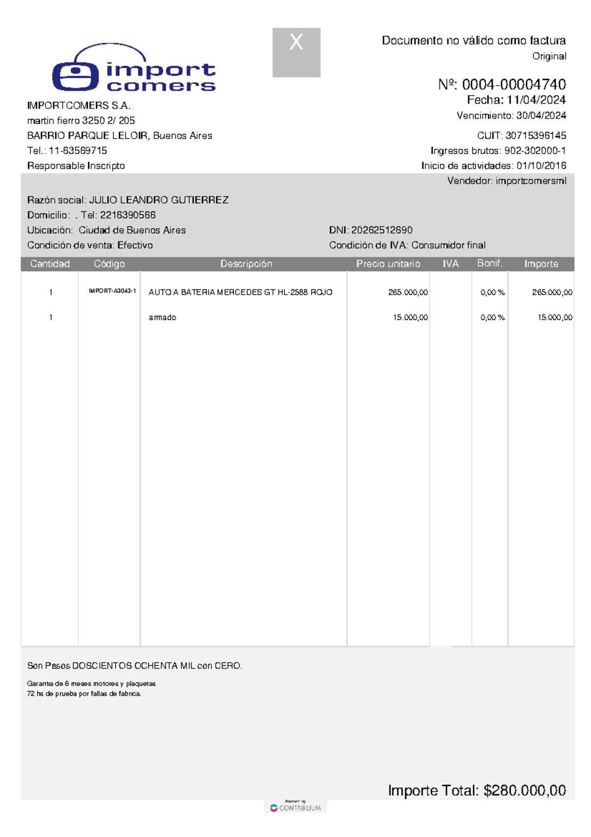 26705 prev (44) - asasdas - Cantidad Código Descripción Precio unitario ...