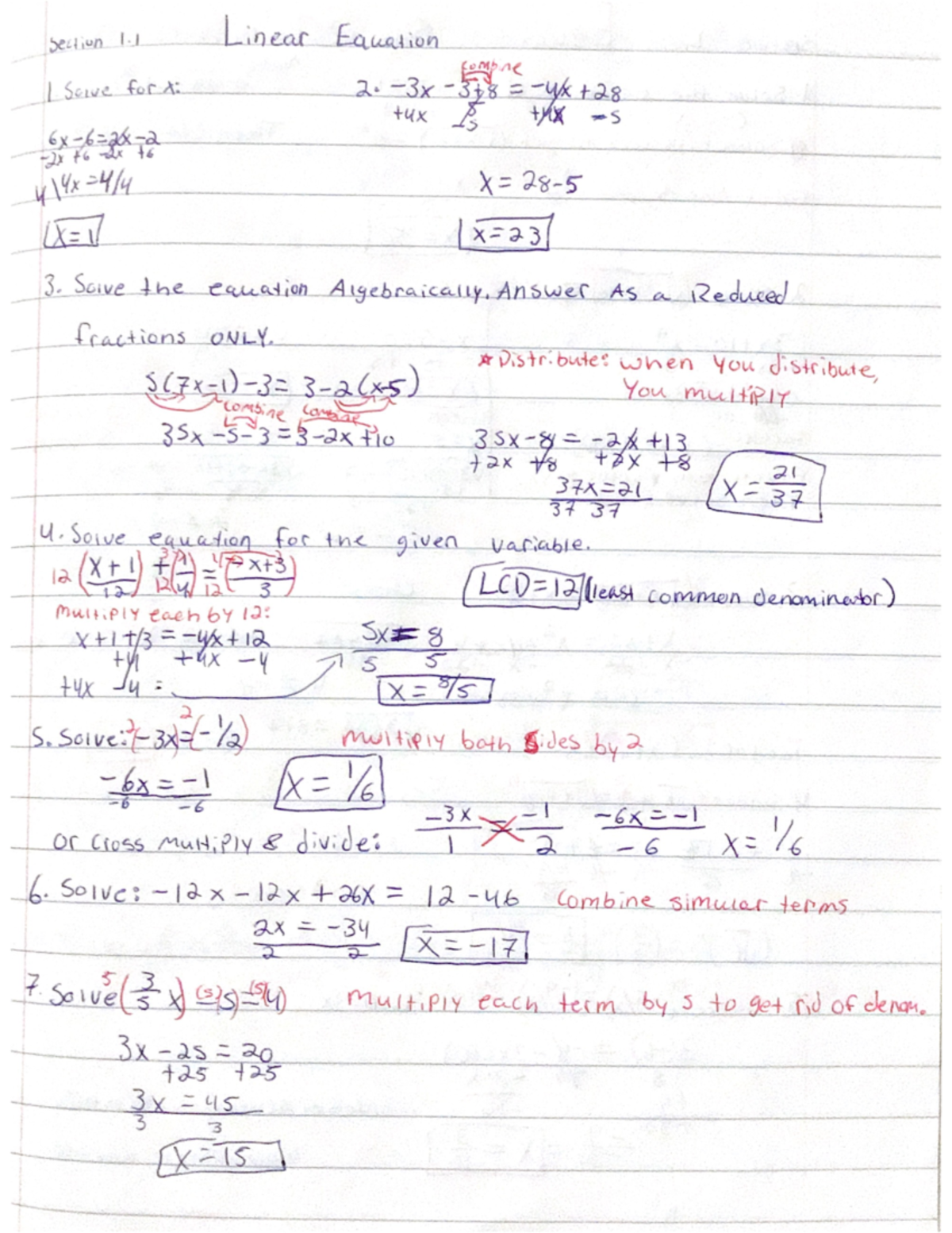 Module 1 - Linear equations, equation solving techniques, quadratic ...