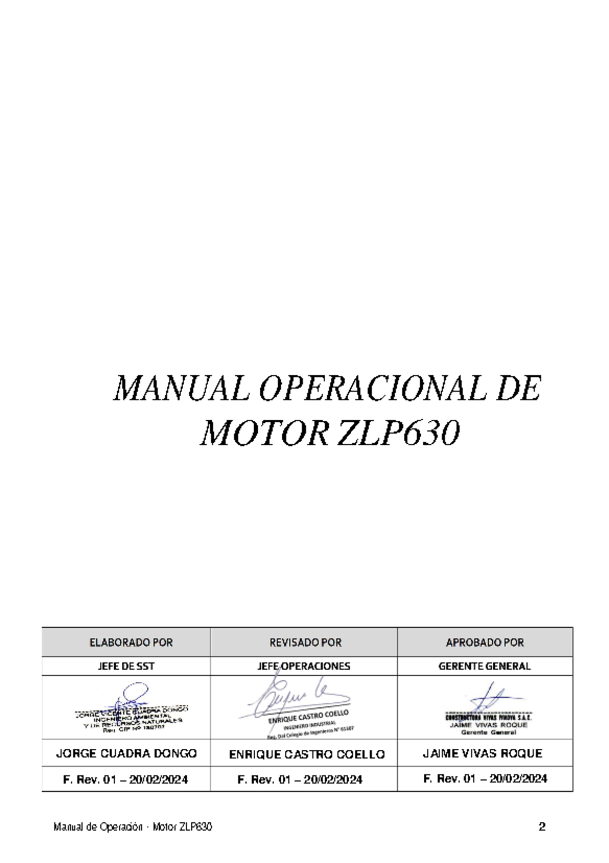 1. Manual Operacional Andamio Modelo TDT - MANUAL OPERACIONAL DE MOTOR ...