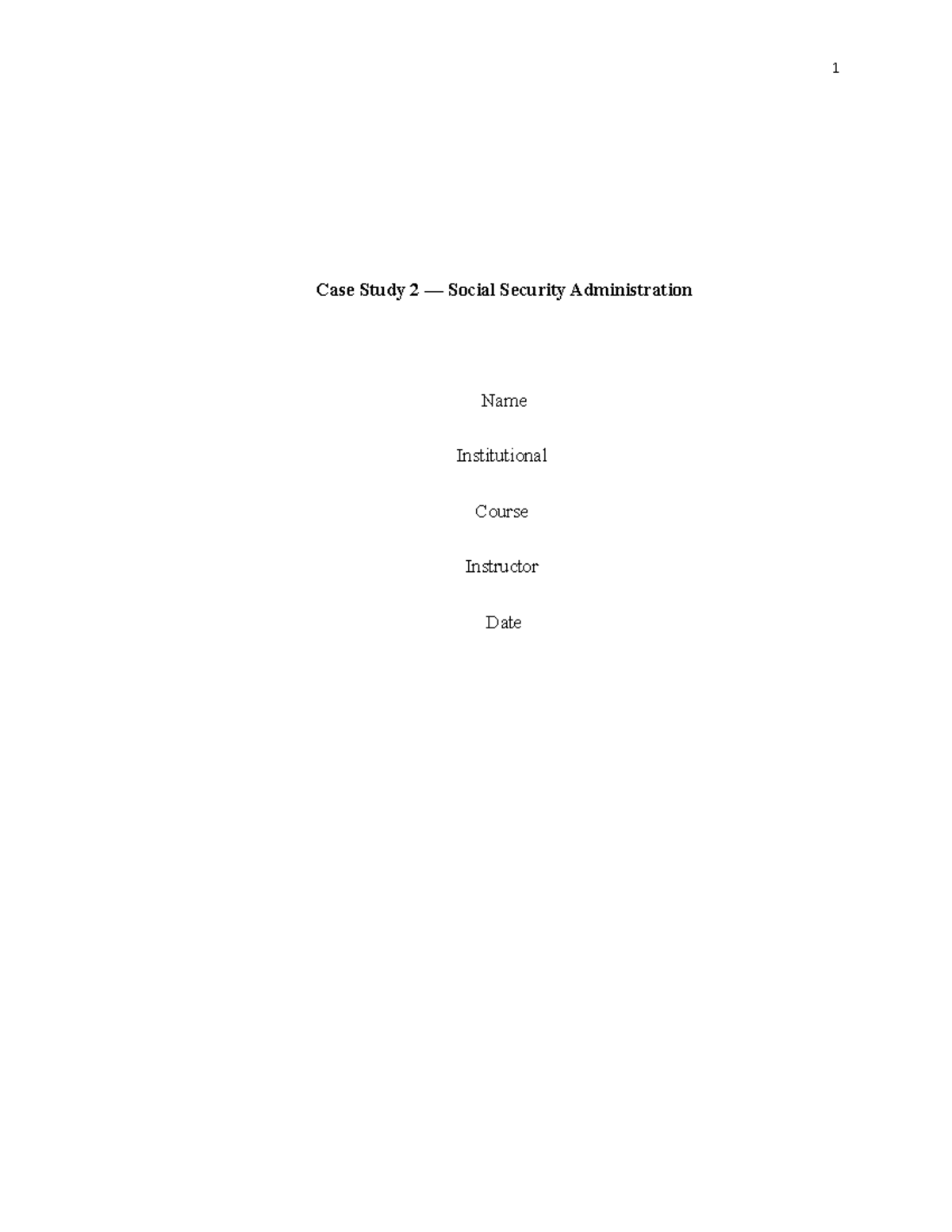 Case Study 2 - This assignment helps in understanding the lecturer's ...