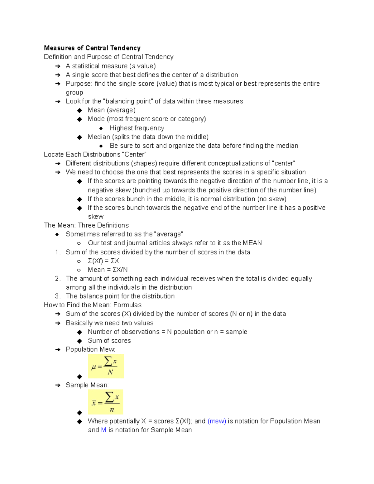 PSY 200 Chapter 3 - Professor Kathleen Webster. - Measures of Central ...