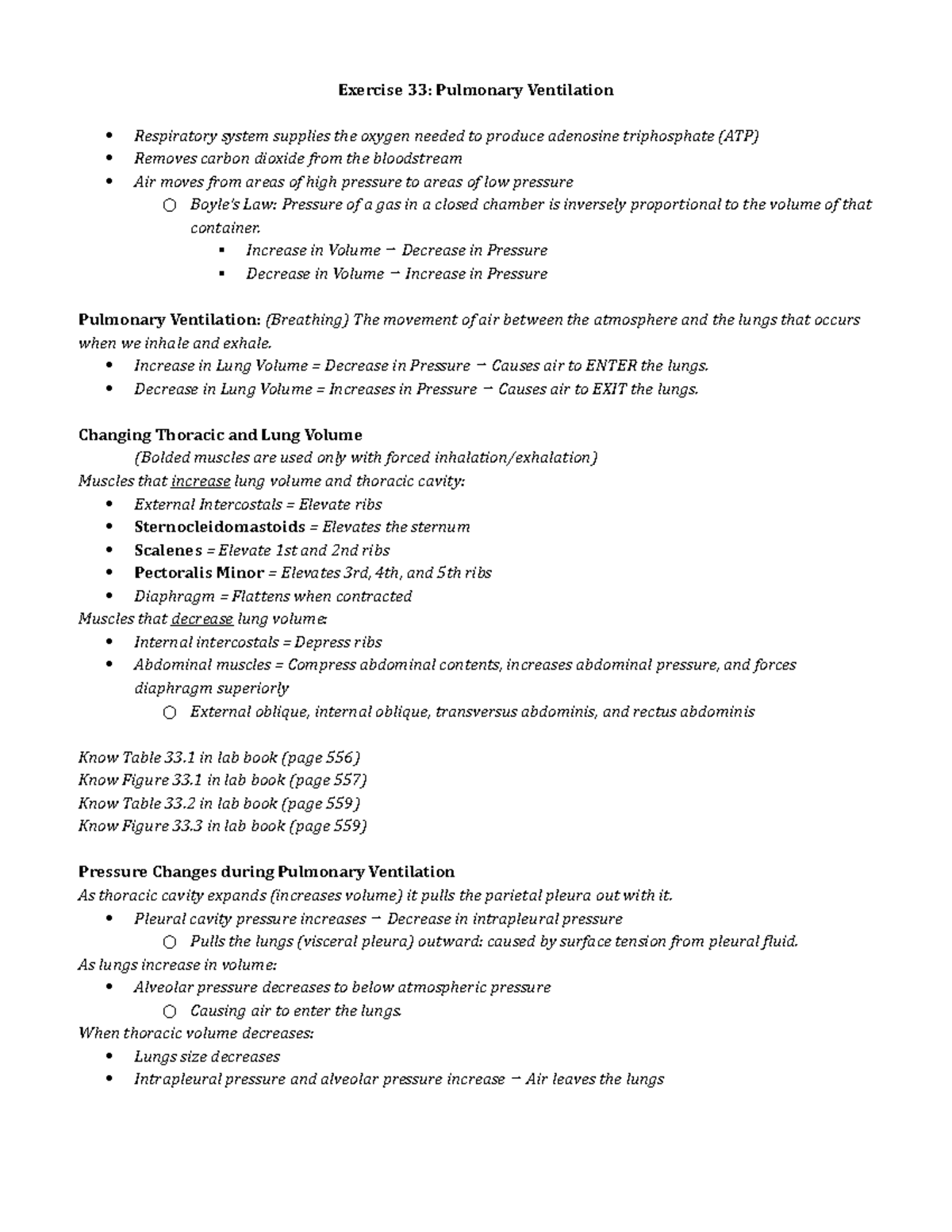 Exercise 33 Pulmonary Ventilation - Exercise 33: Pulmonary Ventilation ...