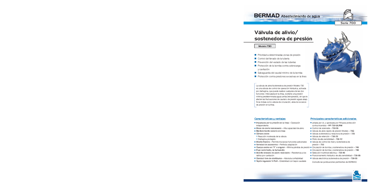 Ww-730-spanish - VALVULA DE ALIVIO - ie 700 ie 700 Serie 700 BERMAD o ...