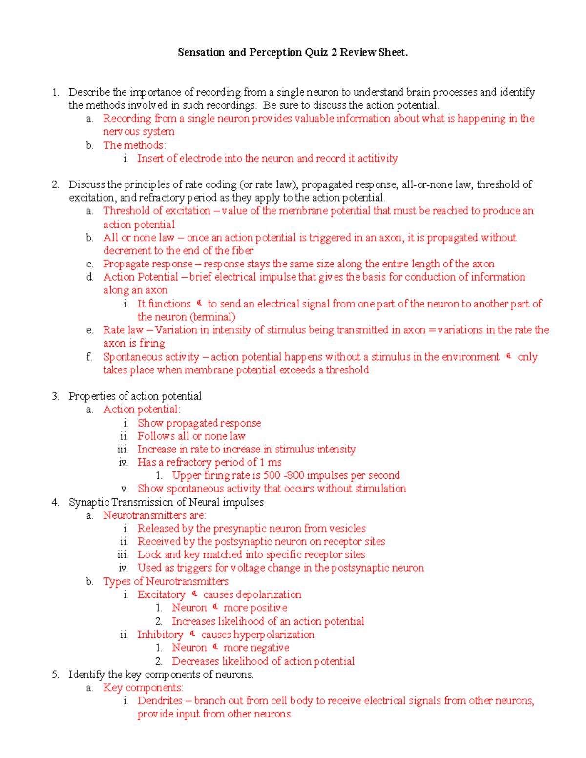 Quiz 2 Review Sheet - covers information from chapters 2 and 3 of the text and class lectures ...