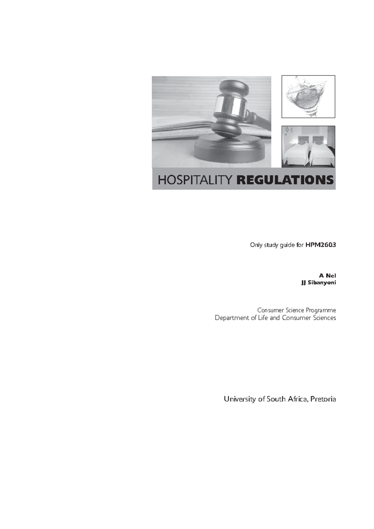 HPM2603 Study Guide - Only study guide for HPM Consumer Science ...