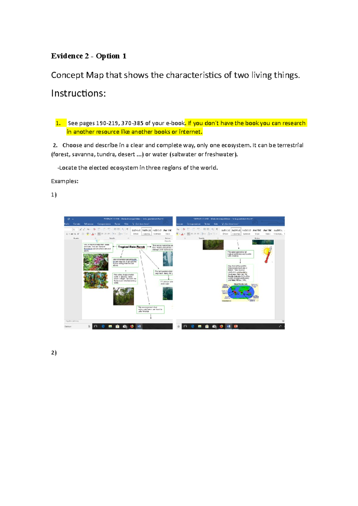 Instructions Evidence 2-Option 1 2022 - Evidence 2 - Option 1 Concept ...