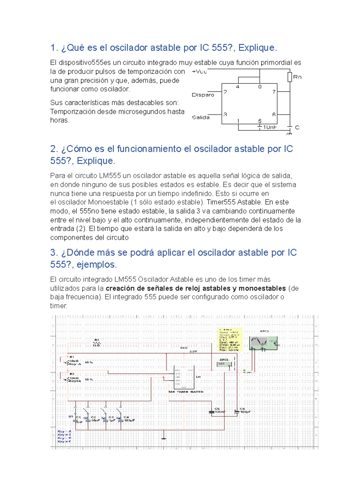 Foro septiembre - FOROS Y APUNTES - 1. ¿Qué es el oscilador astable por ...