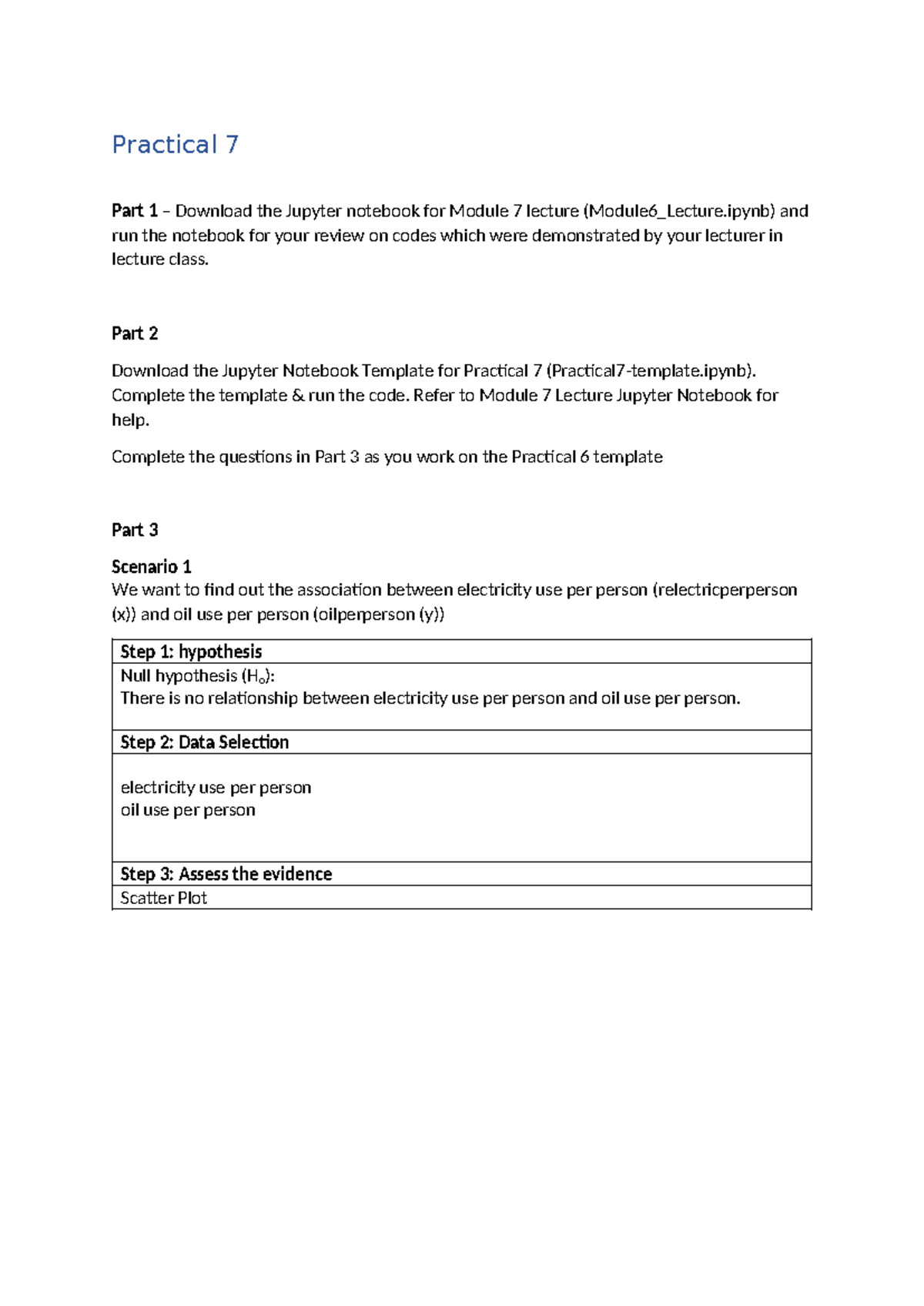 Practical 7 - Instructions - Practical 7 Part 1 – Download the Jupyter ...