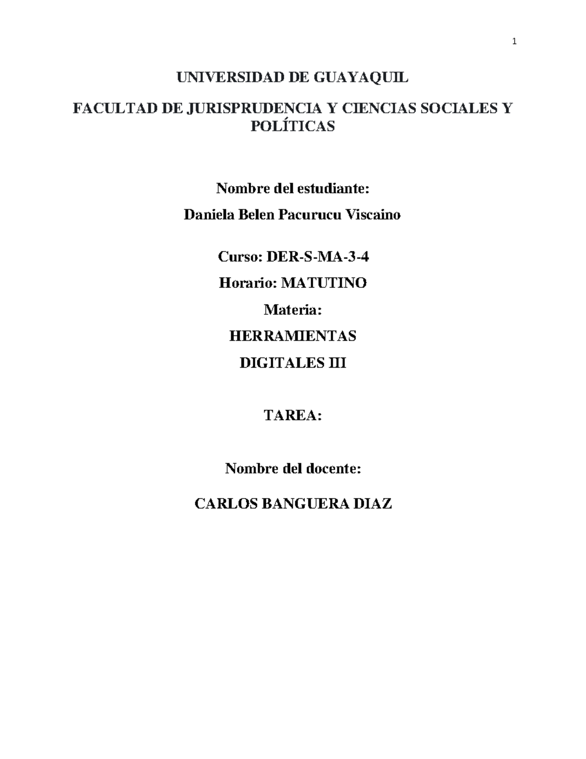 Tarea herramientas digitalees - 1 UNIVERSIDAD DE GUAYAQUIL FACULTAD DE ...