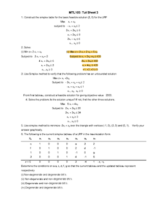 Tut6 - Problem Sheet - Unsolved - MTL 103: Practice Sheet 6 The ...