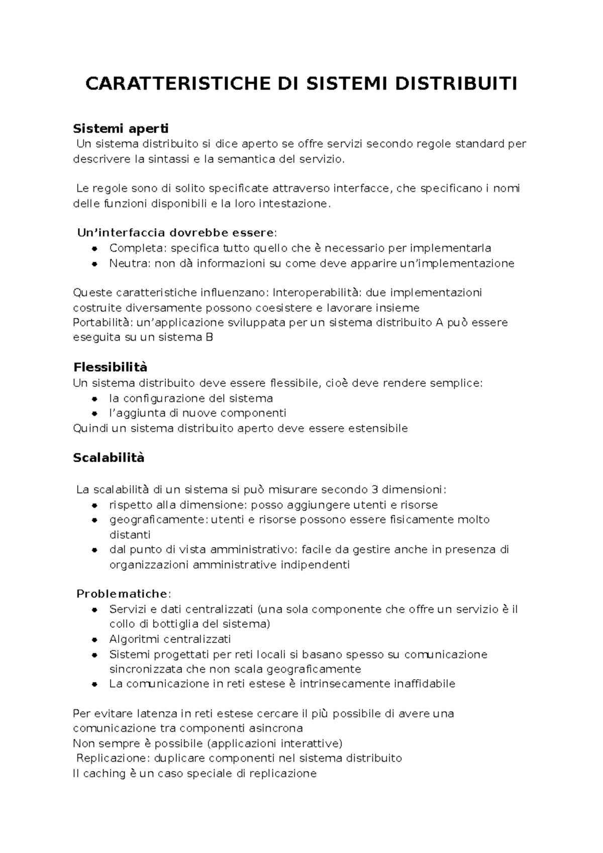 Caratteristiche DI Sistemi Distribuiti - CARATTERISTICHE DI SISTEMI ...