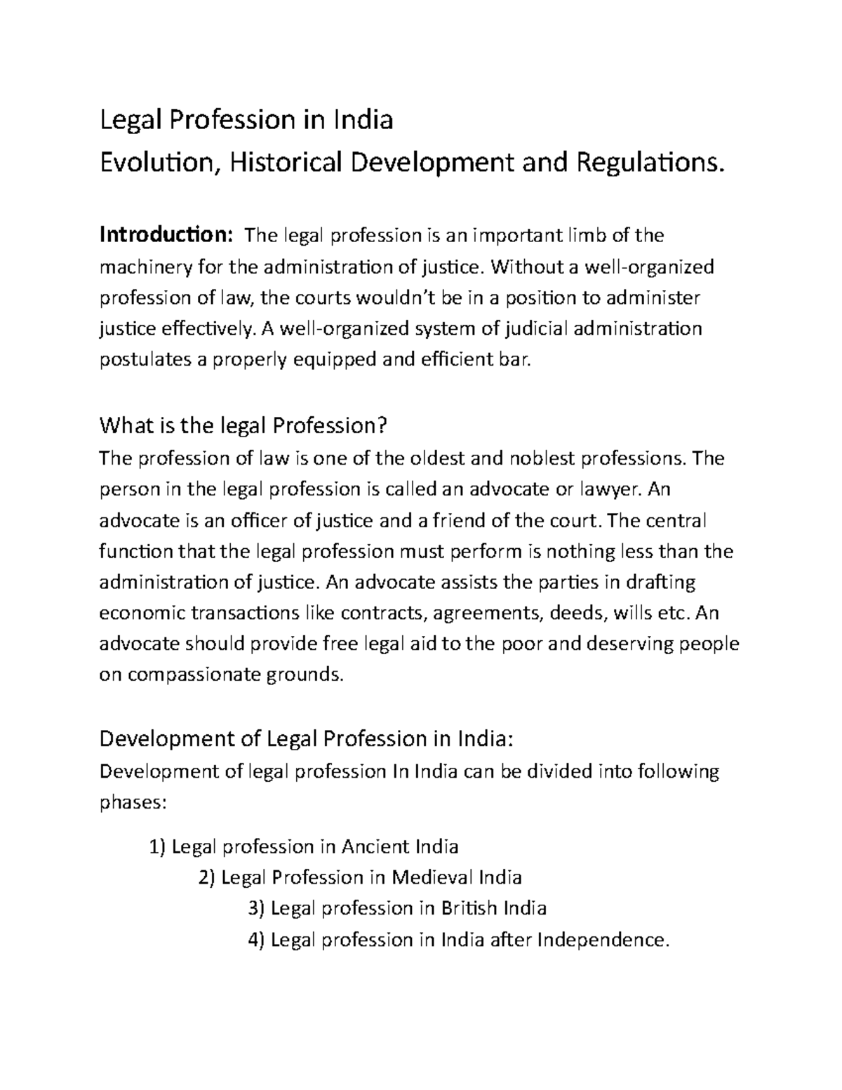 Legal Profession in India - Professional Ethics And Professional ...