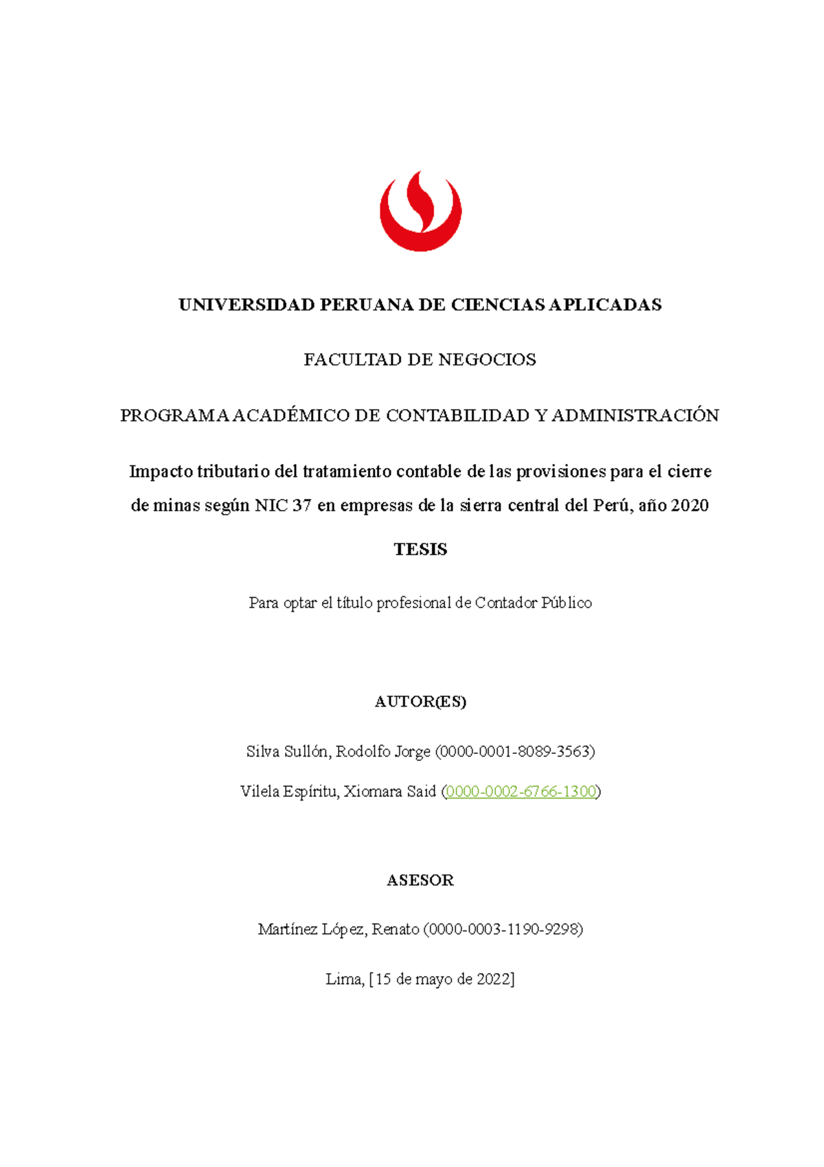 G14 Tesis Jurado Silva Vilela jur 1 - UNIVERSIDAD PERUANA DE CIENCIAS ...