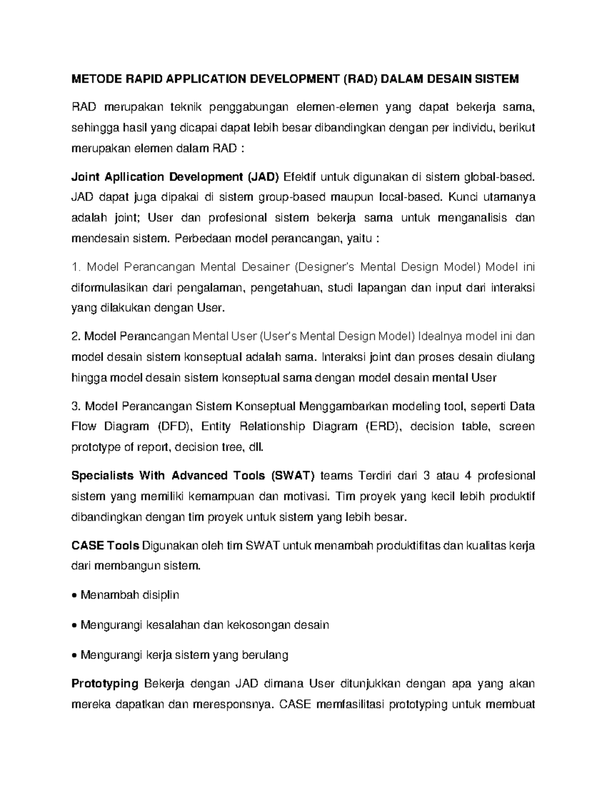 Metode Rapid Application Development(RAD) - METODE RAPID APPLICATION ...