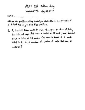 MAT110-Number Bases HW - MAT 110 Name ...