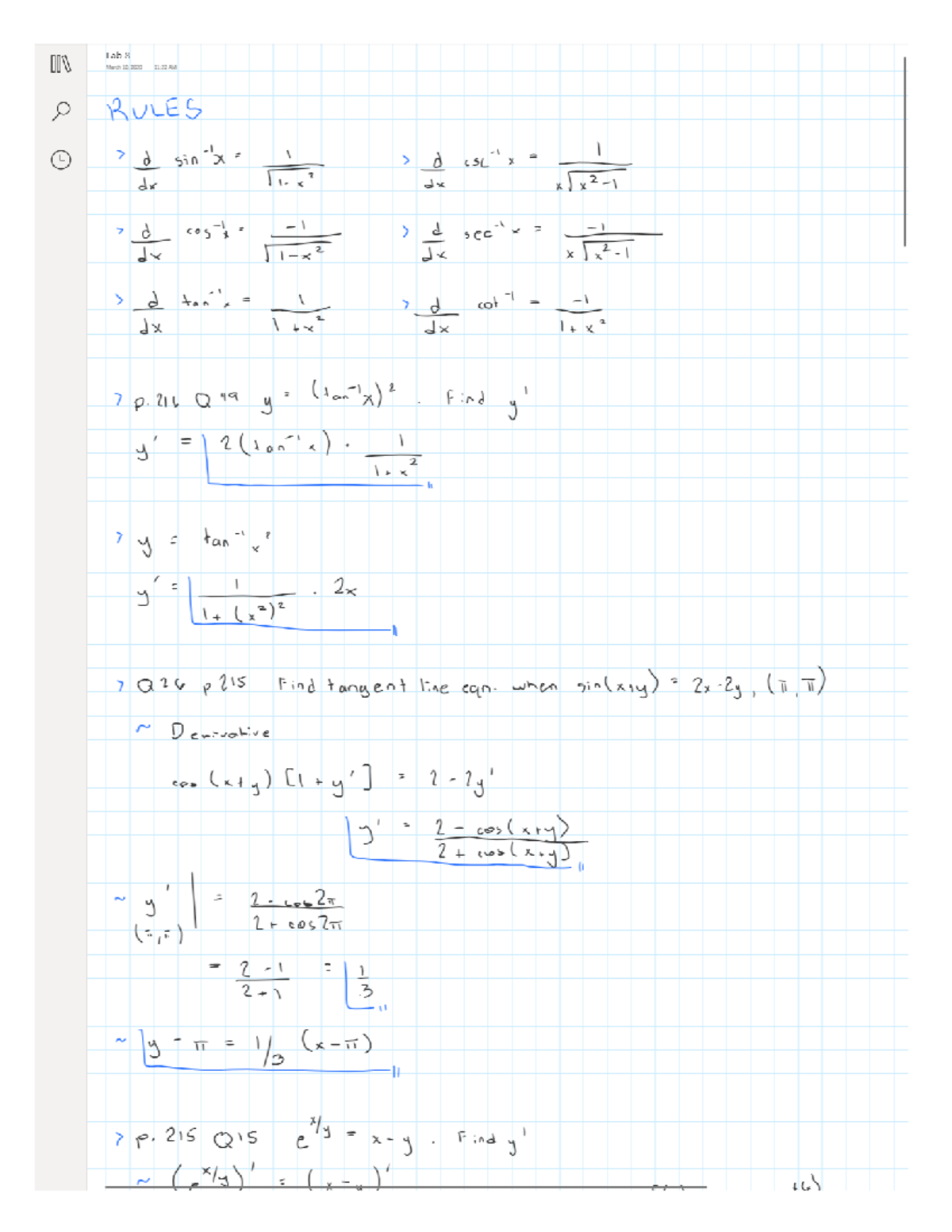 MATH 110 04 - March 10, 2020 - Math 110.3 - Studocu