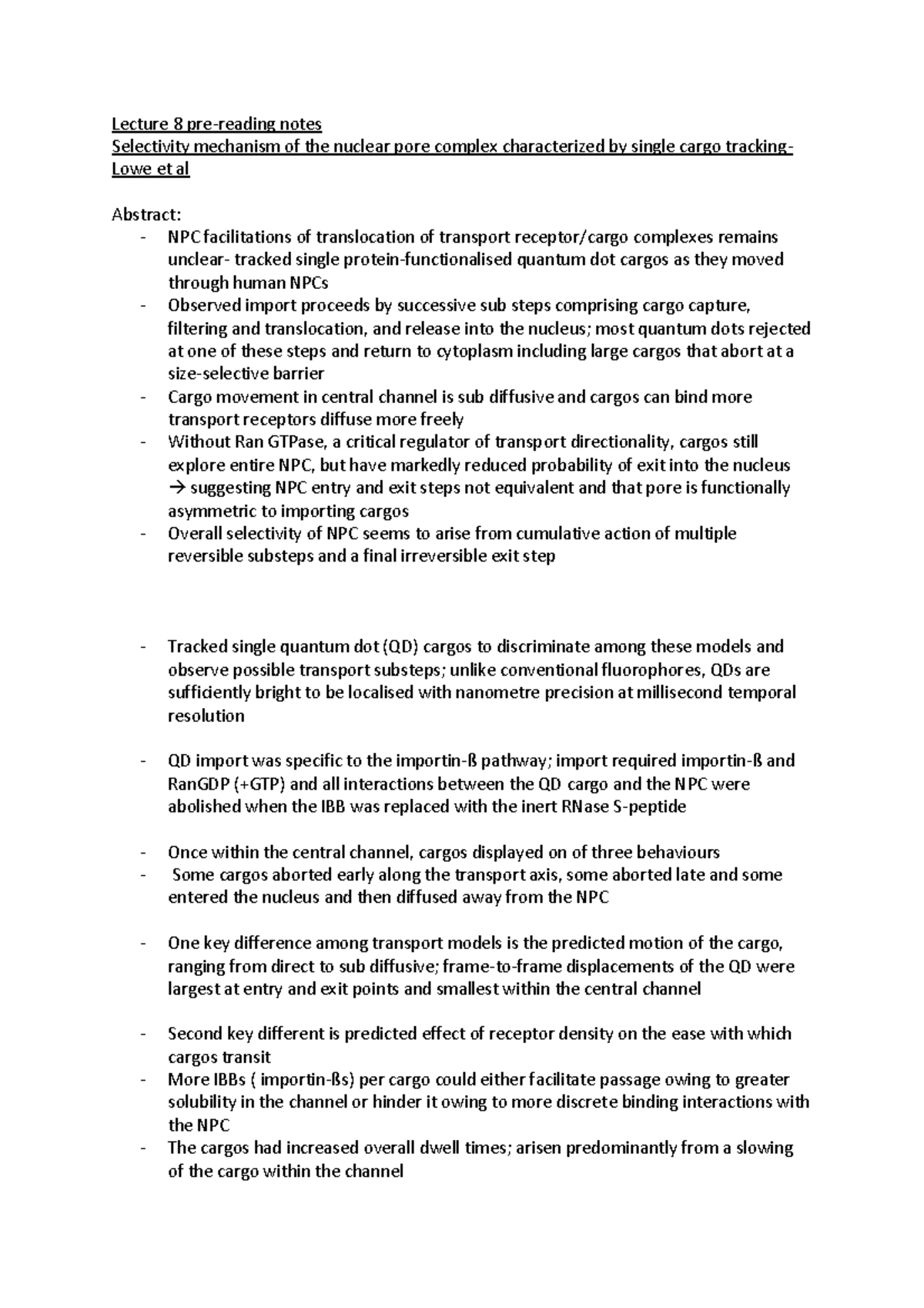 Lecture 8 pre-reading notes - Lecture 8 pre-reading notes Selectivity ...