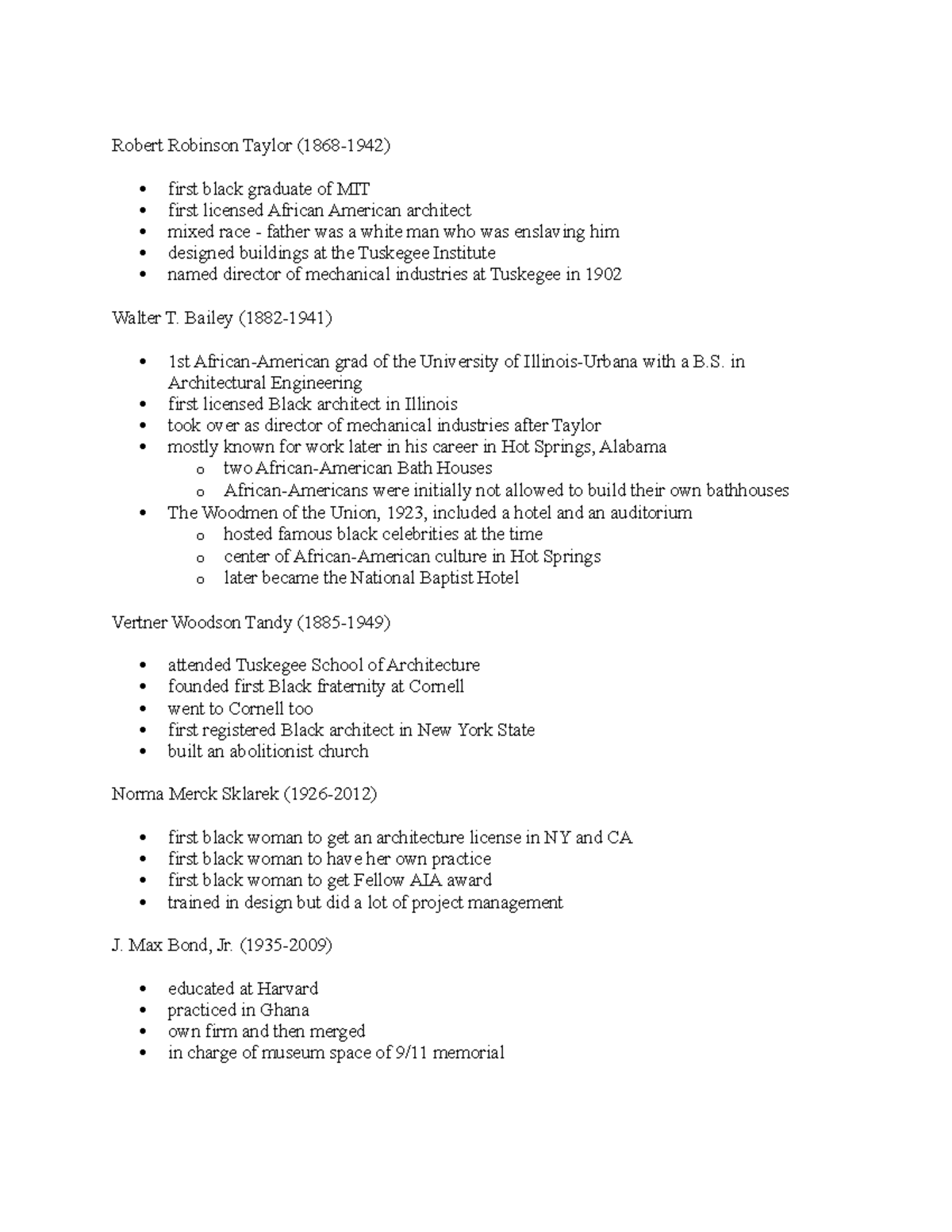 Pioneers in the Profession - Robert Robinson Taylor (1868-1942) first ...