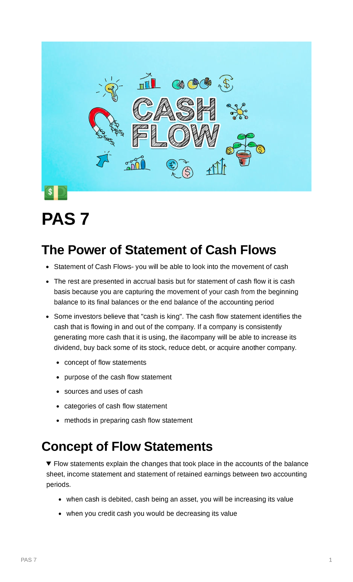 PAS 7CONCEPTUAL FRAMEWORKS ACCOUNTING STANDARDS - 💵 PAS 7 The Power of ...