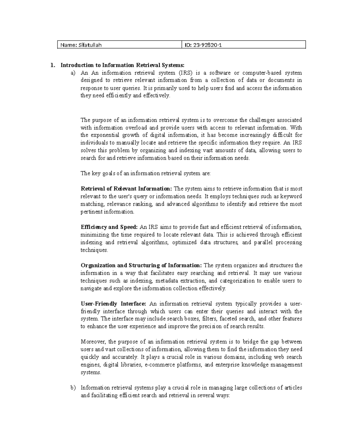 Multimedia - jbmb - Name: Sifatullah ID: 23-92820- Introduction to ...