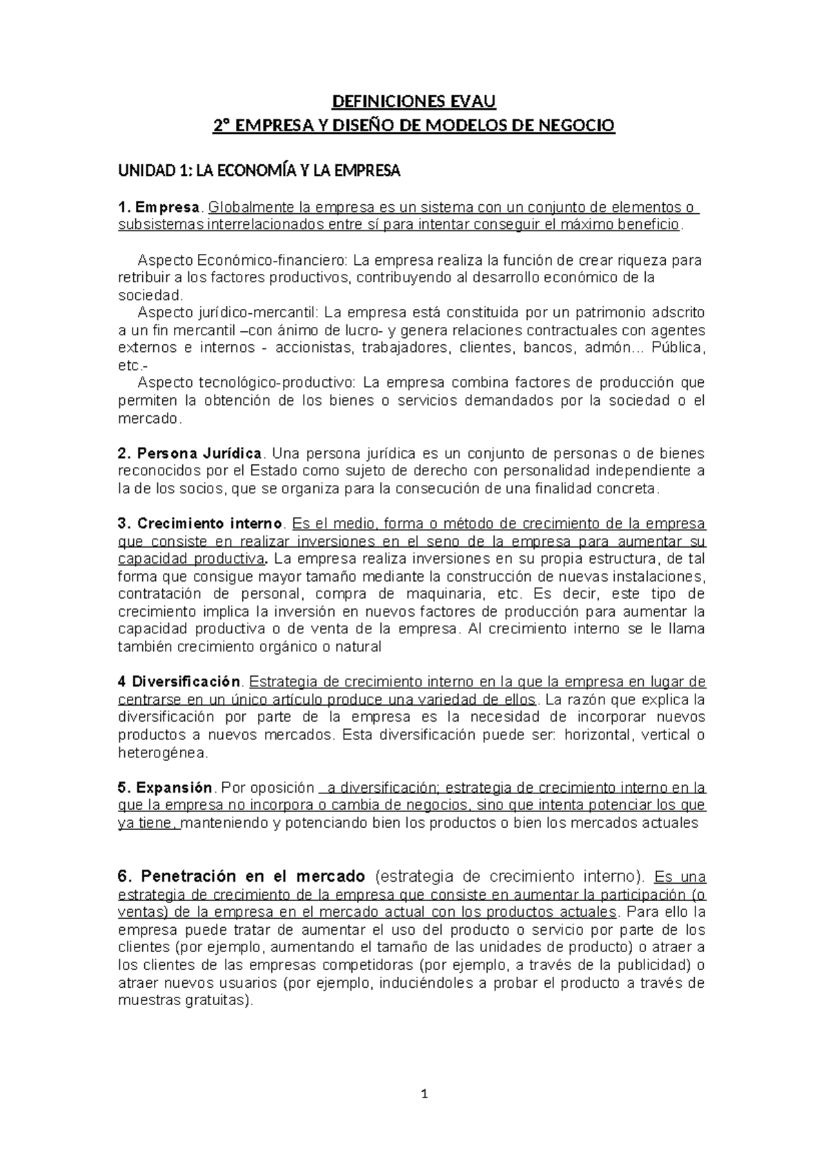 Definiciones EVAU - resumenes economia - DEFINICIONES EVAU 2º EMPRESA Y ...