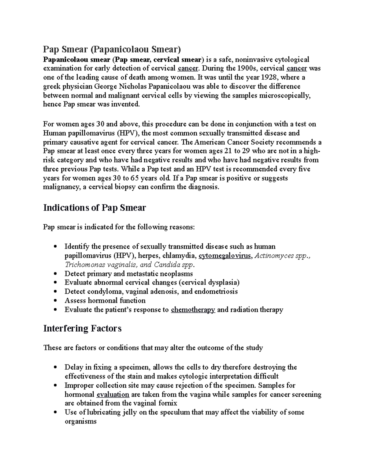 Pap Smear Pap Smear - Pap Smear (Papanicolaou Smear) Papanicolaou smear ...