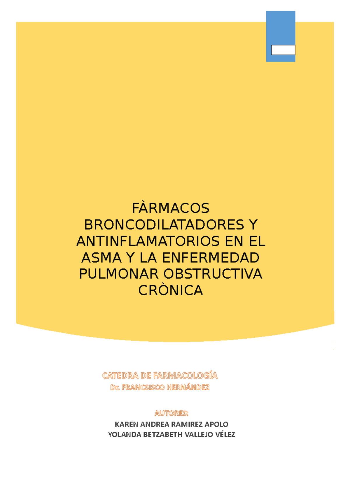 Broncodilatadores-Y- Antiinflamatorios ASMA EPOC - FÀRMACOS ...