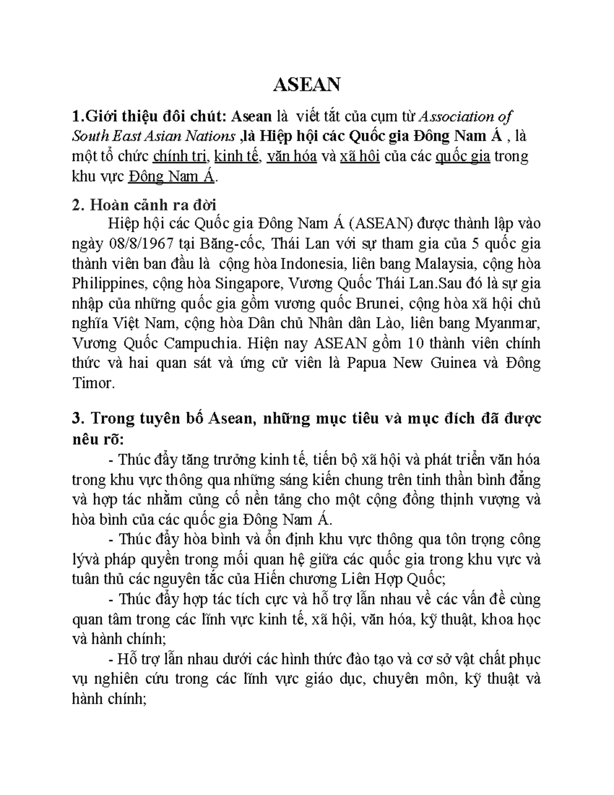 Script Asean - Rất hữu ích - ASEAN 1ới thiệu đôi chút: Asean là viết ...