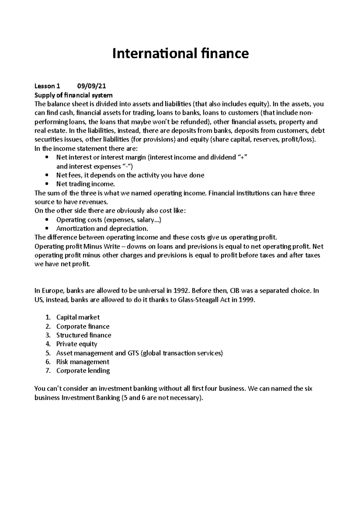 International Finance International Finance Lesson 1 09 09 Supply Of international-finance-international-finance-lesson-1-09-09-supply-of