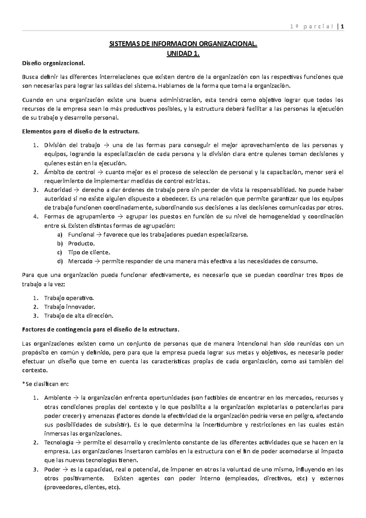 Sistemas - SISTEMAS DE INFORMACION ORGANIZACIONAL. UNIDAD 1. Diseño organizacional. Busca ...