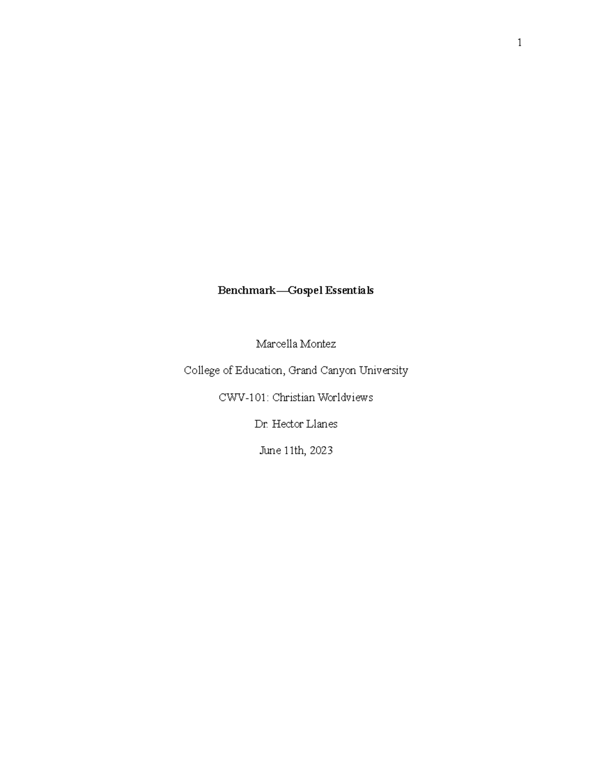 CWV-101-301-RS-T5 Benchmark Gospel Essentials - Benchmark—Gospel ...