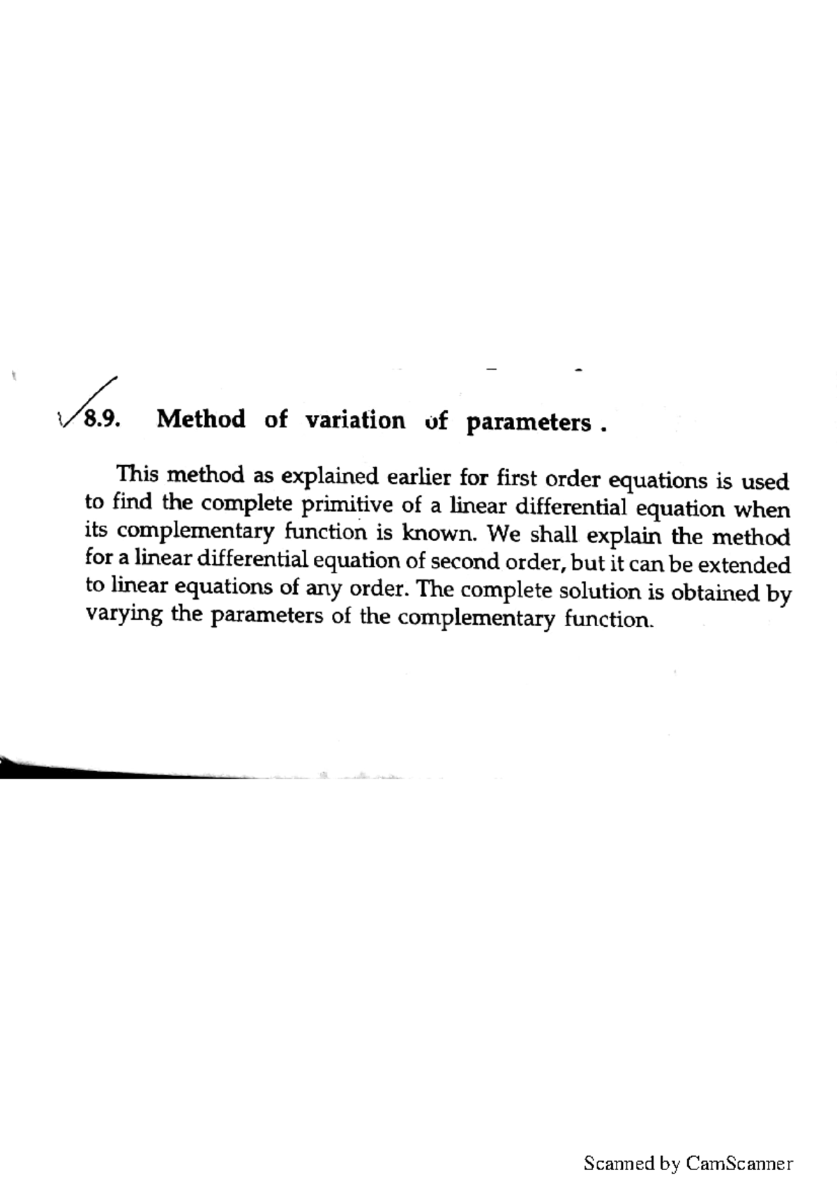 Method of variation of parameter and simultaneous equations - Engineering Mechanics - Studocu