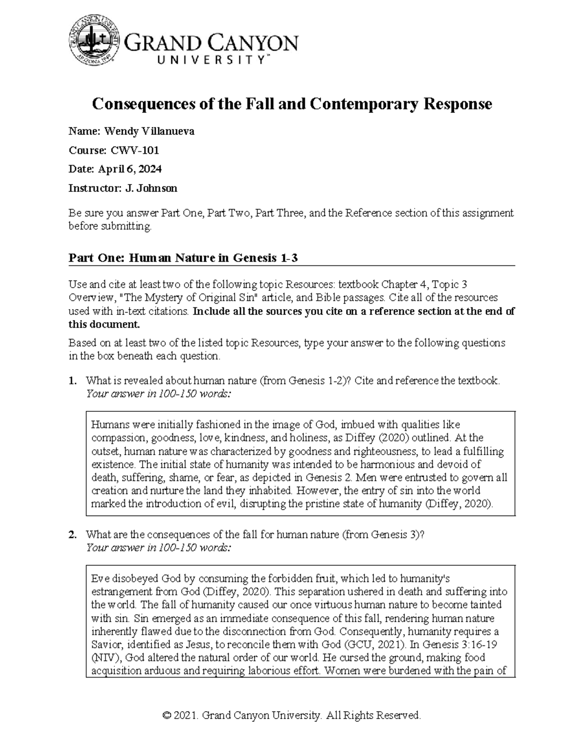 CWV-101-301-RS-T3Conseq Of The Fall Contemporary Response-Online DONE - Consequences of the Fall ...