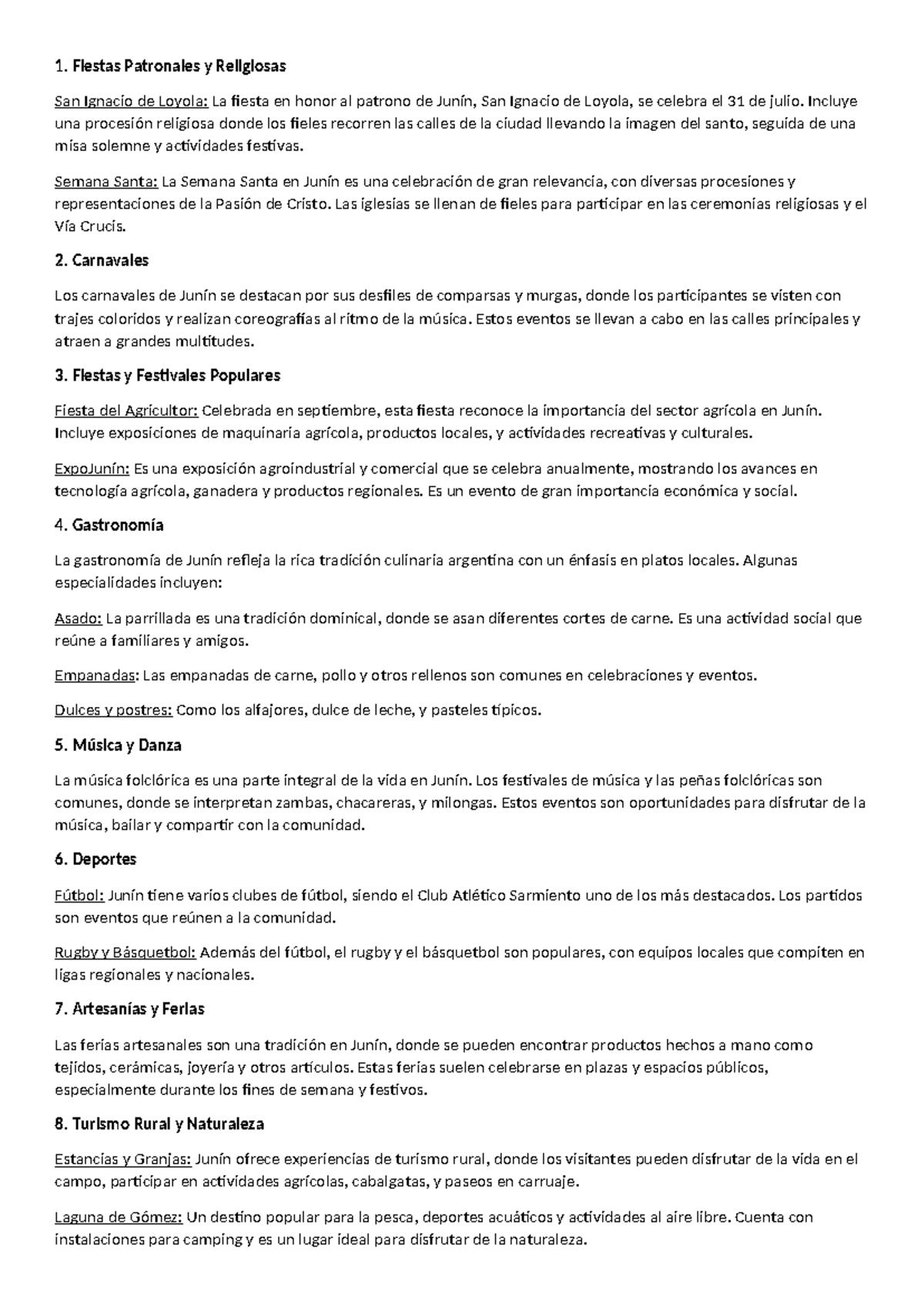 Costumbres y tradiciones de Junín - Fiestas Patronales y Religiosas San Ignacio de Loyola: La ...
