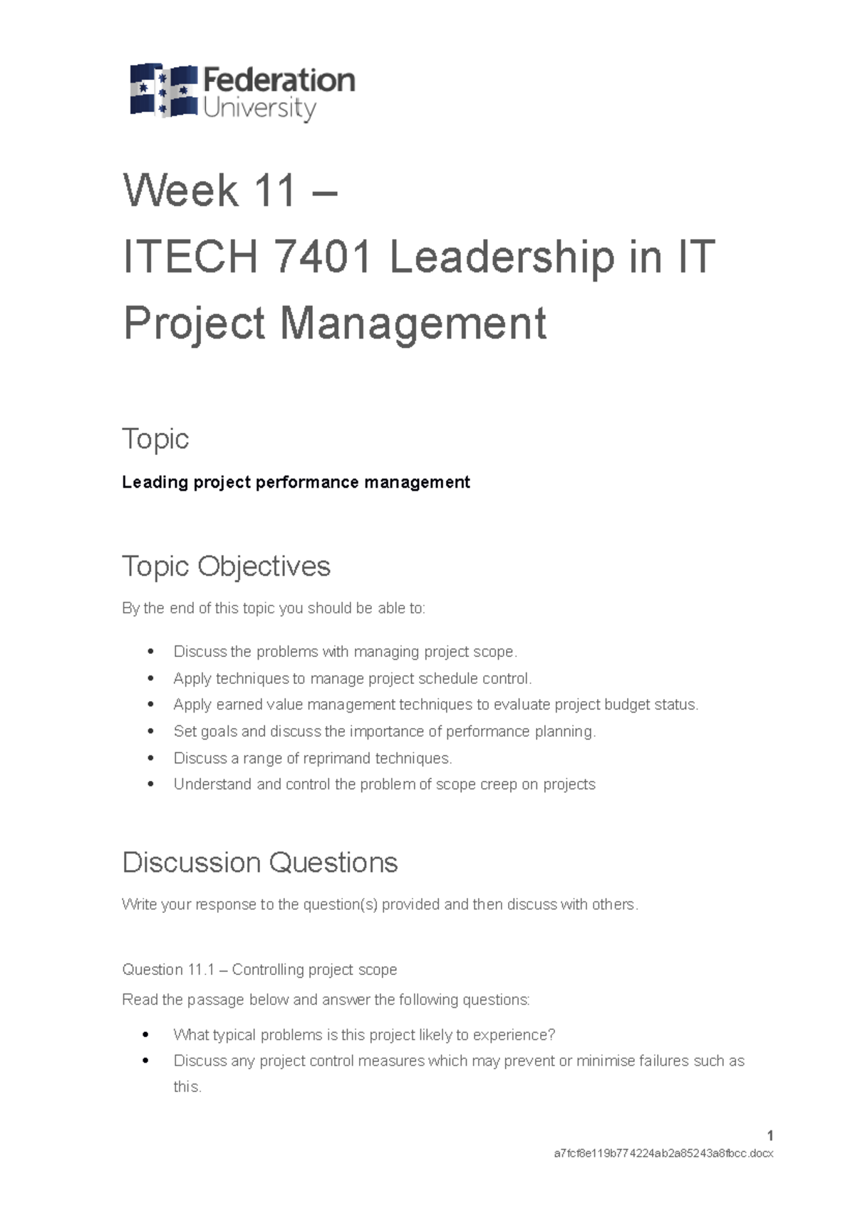 Itech 7401 11 tutorial - DATA Analytics Student preparation materials ...