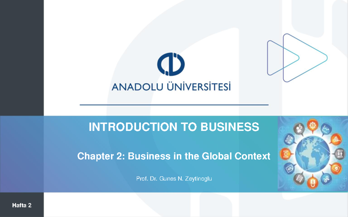 2 ITB Ch2 Global Business Context ppt - INTRODUCTION TO BUSINESS Hafta ...