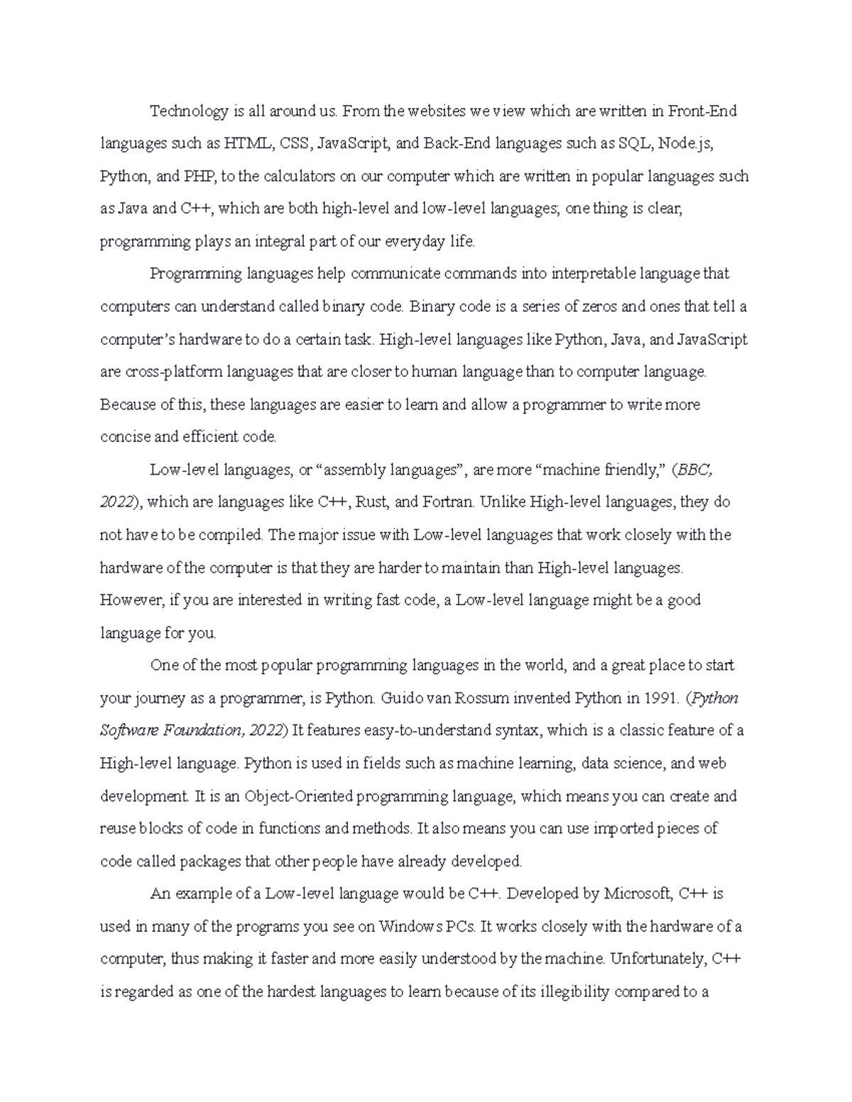 High-level vs Low-level Programming Languages - Technology is all ...