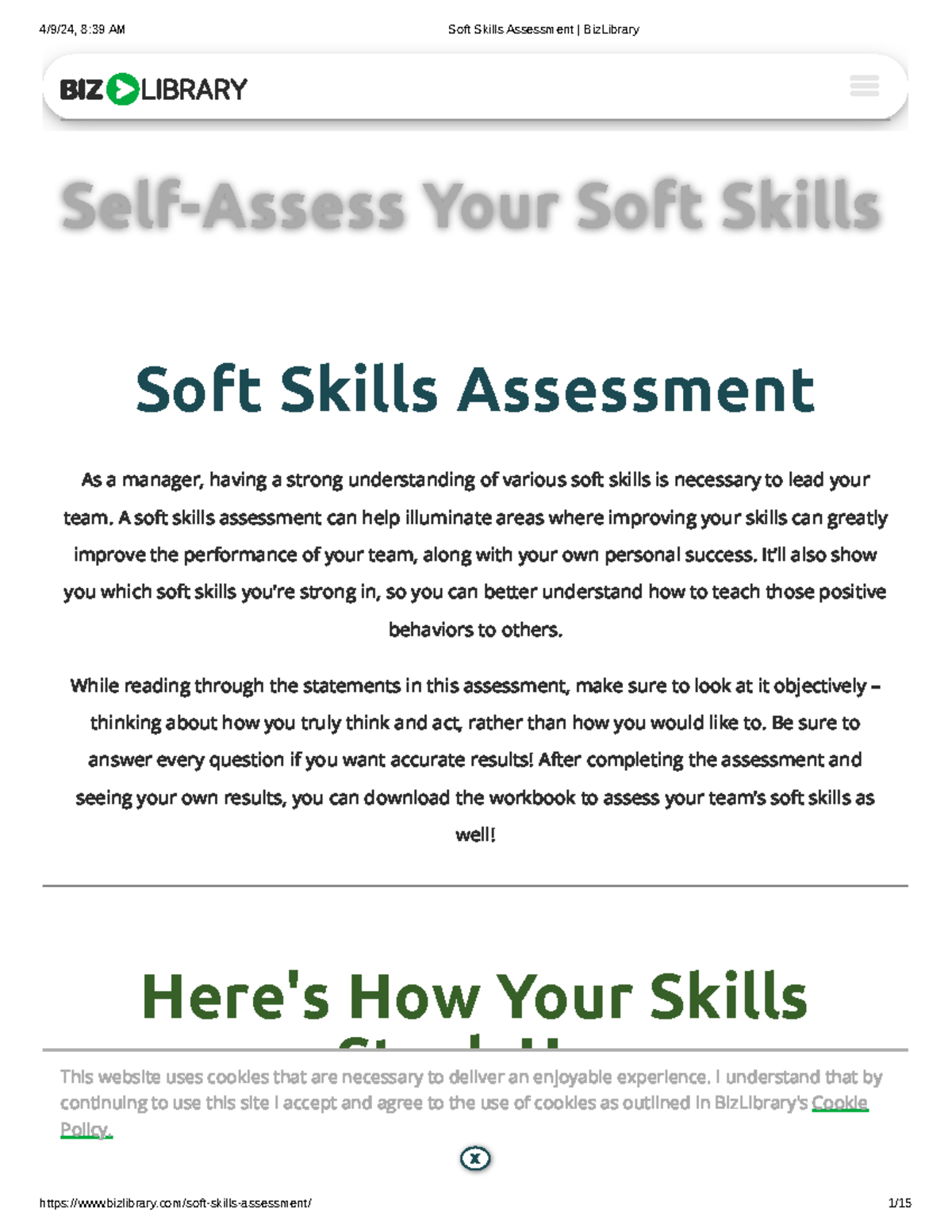 Soft Skills Assessment Biz Library - Self-Assess Your Soft SkillsSelf-Assess Your Soft Skills ...